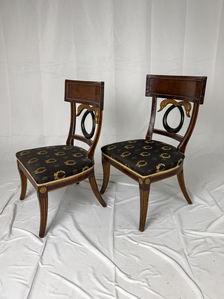 18th Century Russian Empire Style Side Chairs For Sale at 1stDibs
