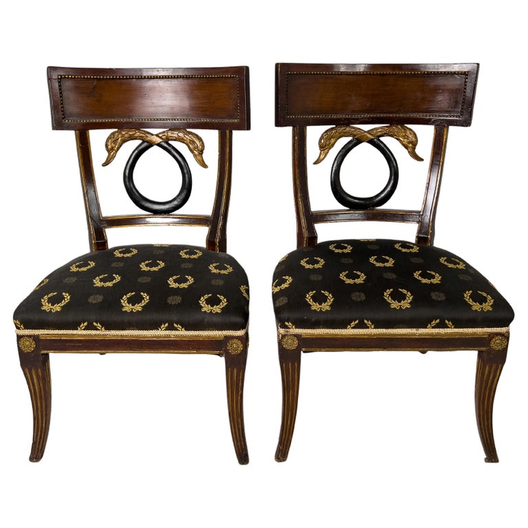18th Century Russian Empire Style Side Chairs For Sale at 1stDibs
