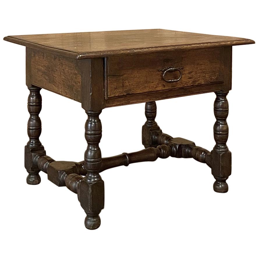 18th Century French Provincial Floral Carved End Table For Sale at 1stDibs