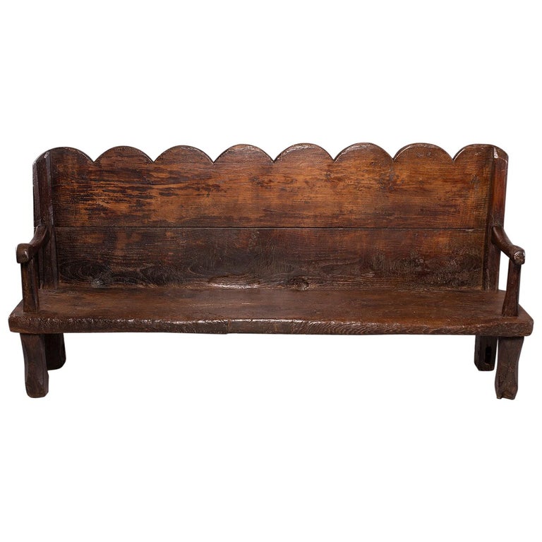 18th Century Rustic Dutch Chestnut Bench at 1stDibs