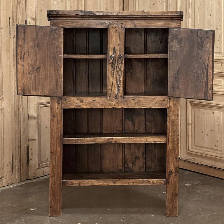 18th Century Rustic Dutch Cupboard ~ Raised Cabinet For Sale at 1stDibs