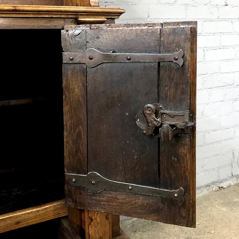 18th Century Rustic Dutch Stripped Oak Two-Tiered Buffet For Sale at ...