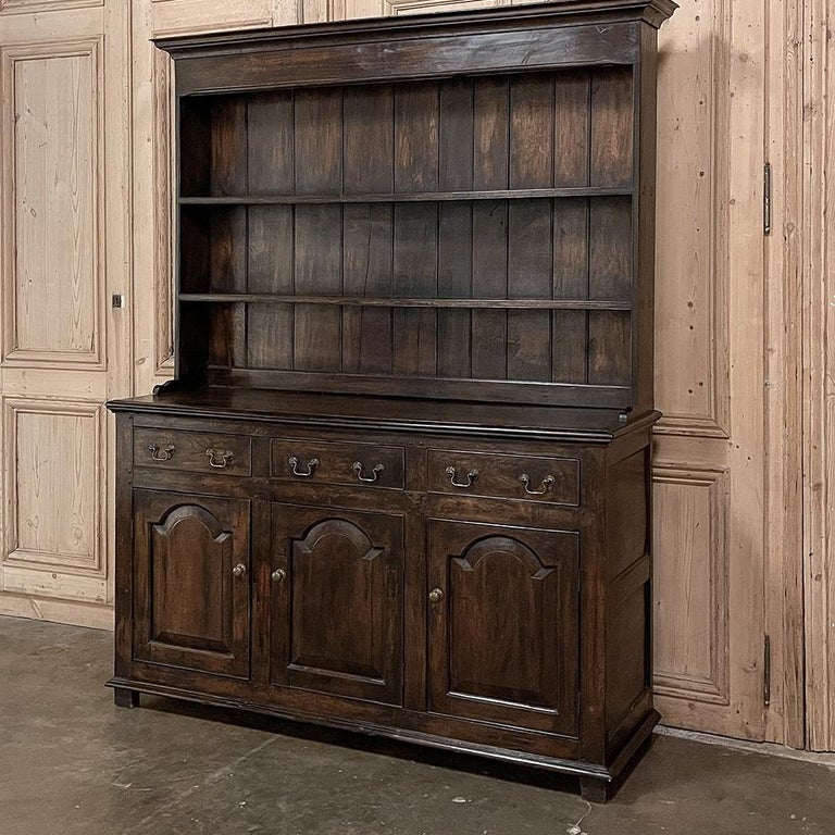 18th Century Rustic English Colonial Cupboard ~ Sideboard with Plate ...