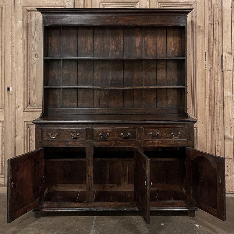 18th Century Rustic English Colonial Cupboard ~ Sideboard with Plate ...