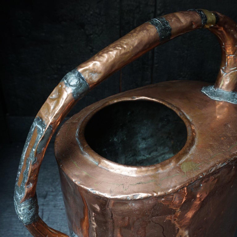 18th Century Rustic French Hand Hammered Copper Garden Watering Can For ...