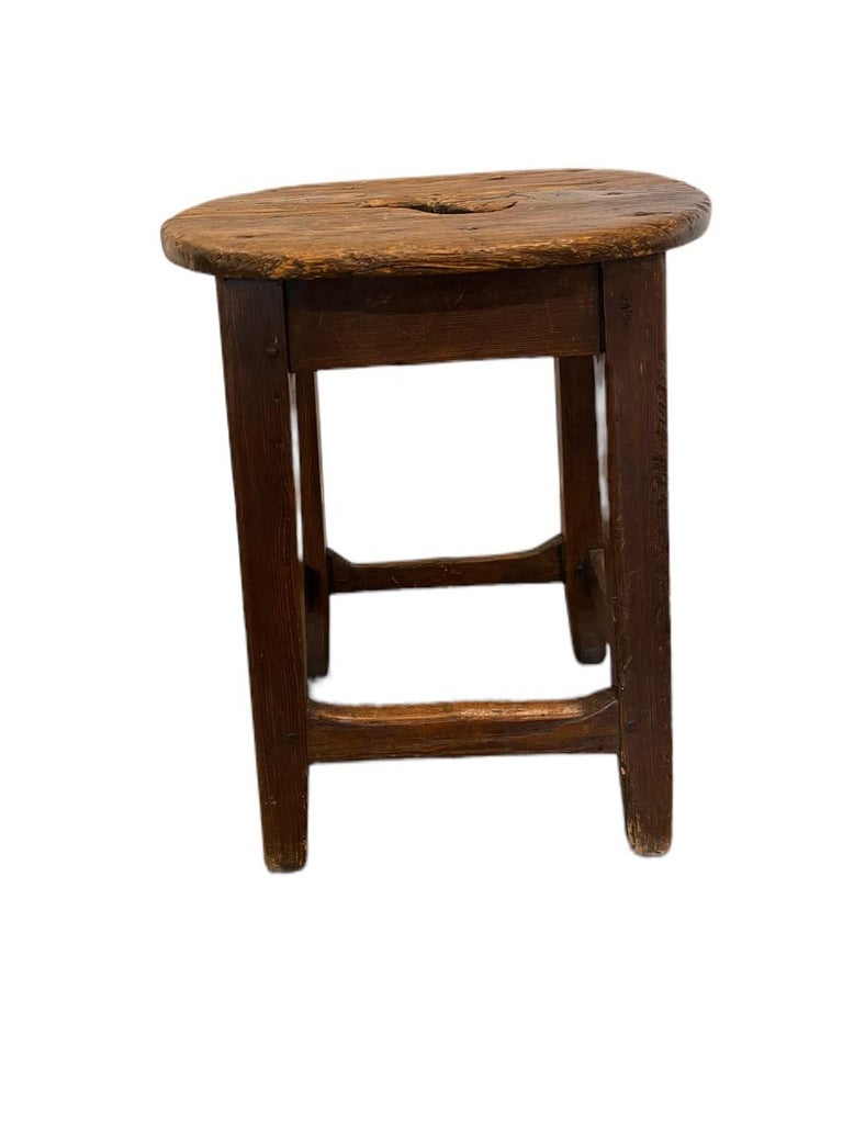 18th Century Rustic Handmade Dutch Stool at 1stDibs