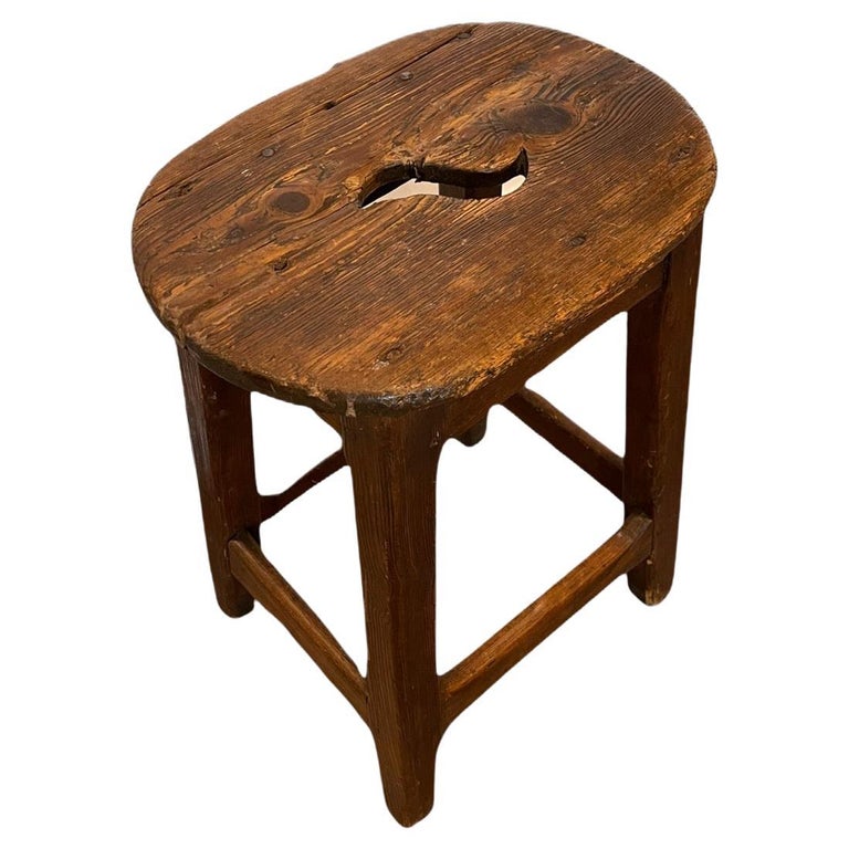 18th Century Rustic Handmade Dutch Stool at 1stDibs