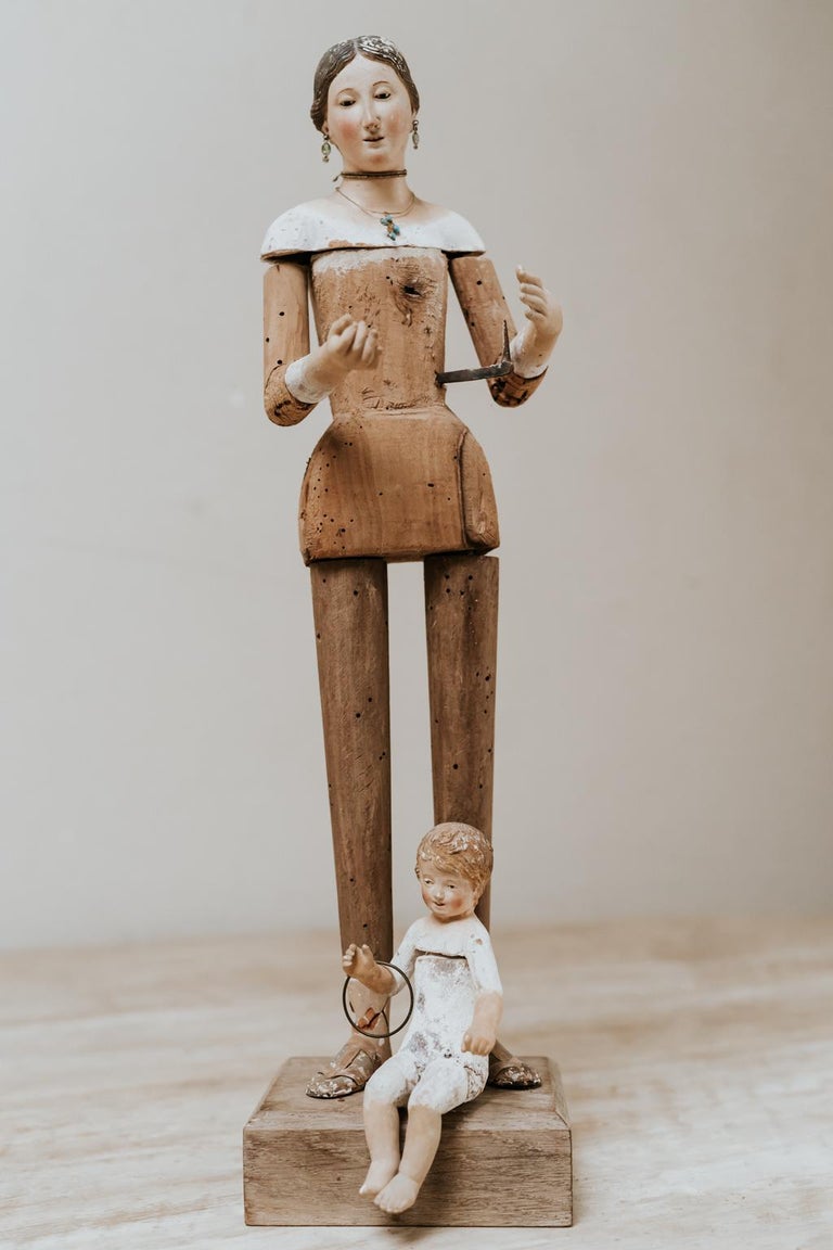 18th Century Santos Figure Madonna and Child at 1stDibs