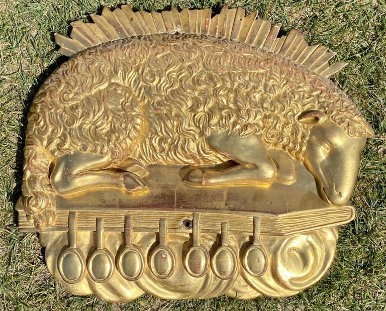 18th Century, Sculpture The Lamb Pascal and The Seven Seals For Sale at ...