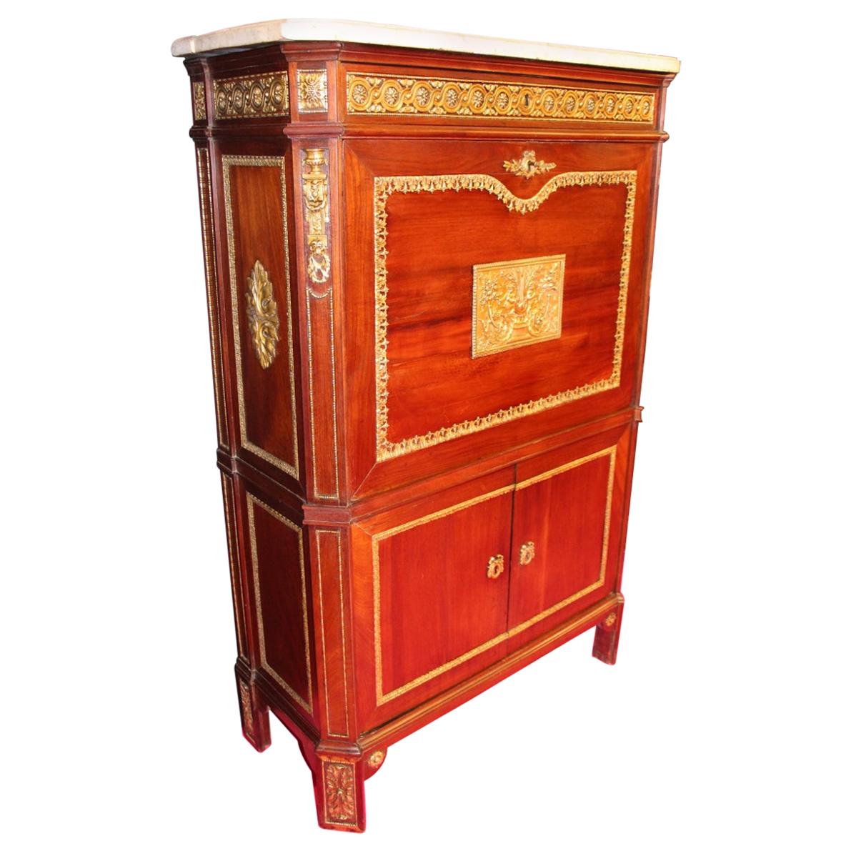 Louis XVI Period Secretary in Marquetry For Sale at 1stDibs