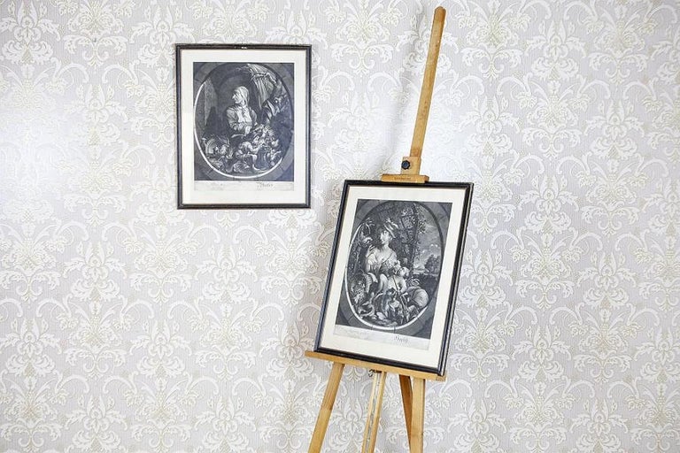 18th-Century Set of Engravings of Seasons Signed by M. E. and J. J ...