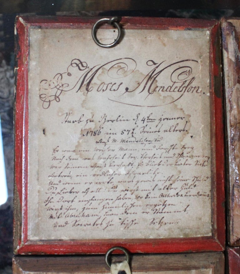 18th Century Set of Six Miniature Gouache Portraits of German Thinkers ...