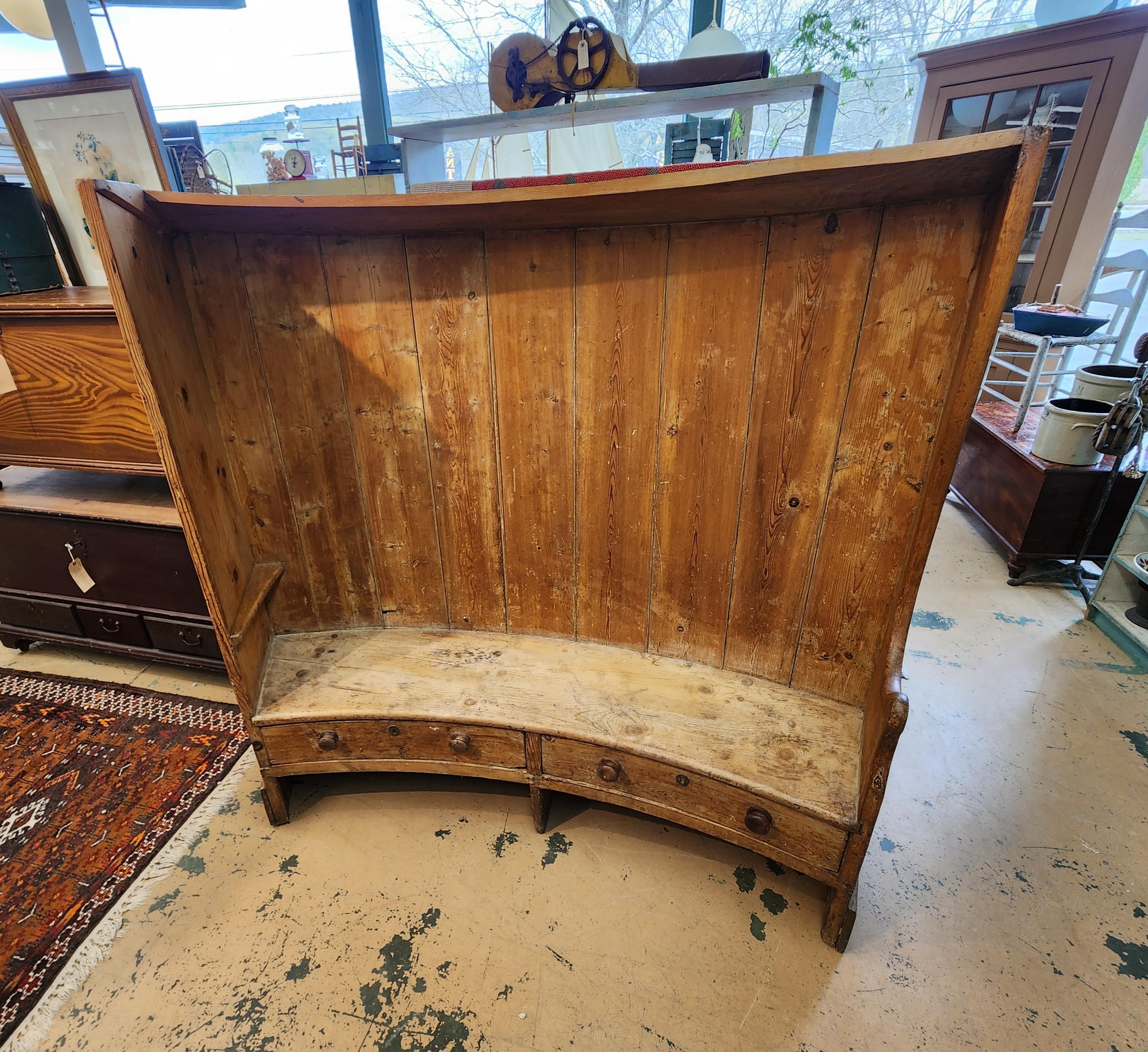 American 18th Century Settle Bench Hudson Valley For Sale at 1stDibs