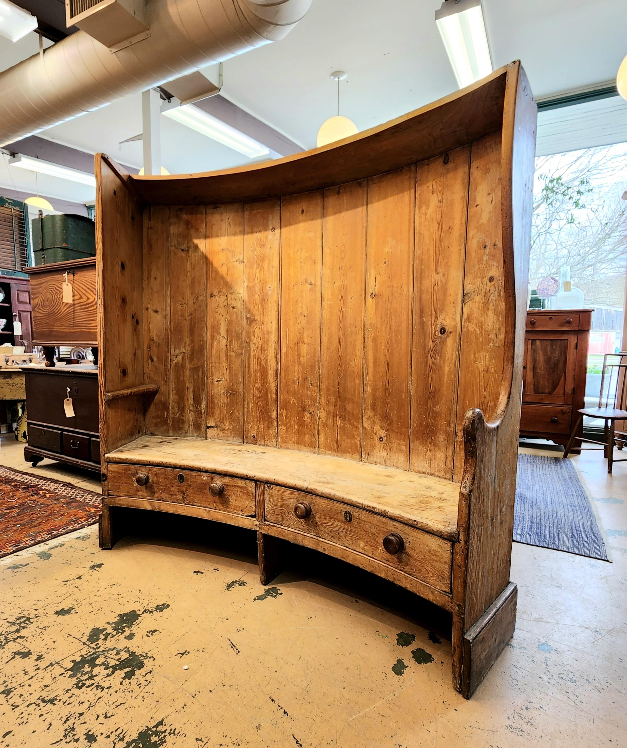 American 18th Century Settle Bench Hudson Valley For Sale at 1stDibs