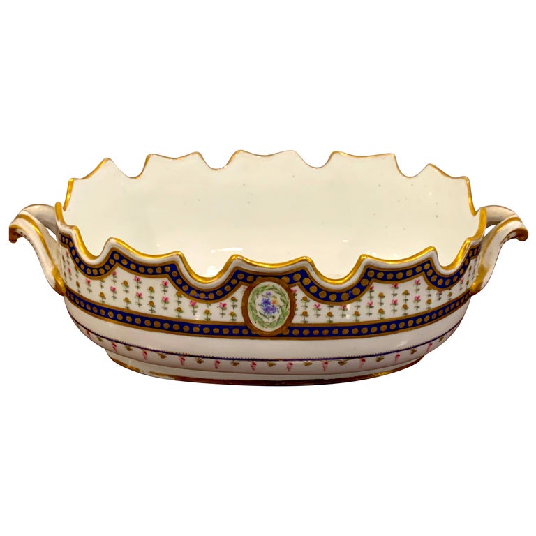 18th Century Sevres Porcelain Floral Painted Monteith Bowl, 1793 at ...