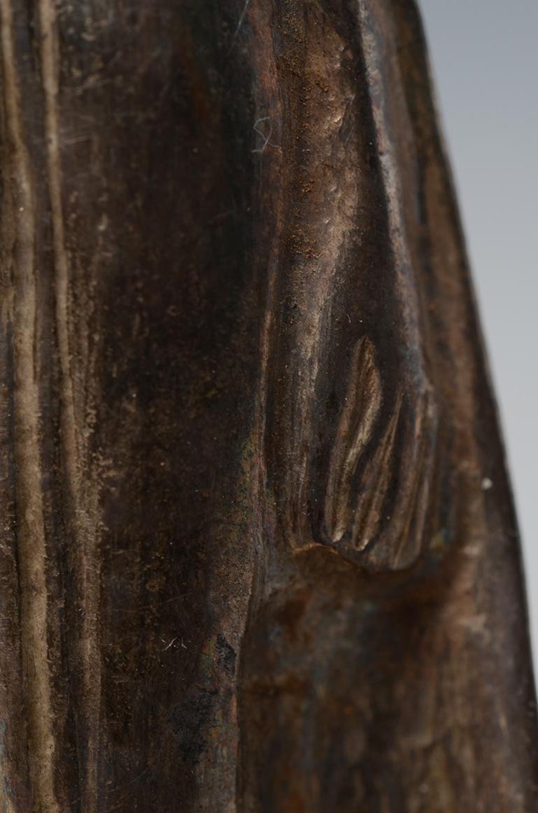 18th Century, Shan, Antique Burmese Silver Repousse Standing Buddha ...
