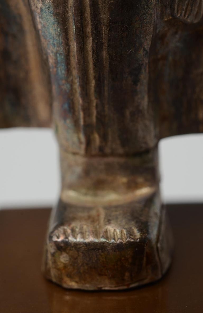 18th Century, Shan, Antique Burmese Silver Repousse Standing Buddha ...