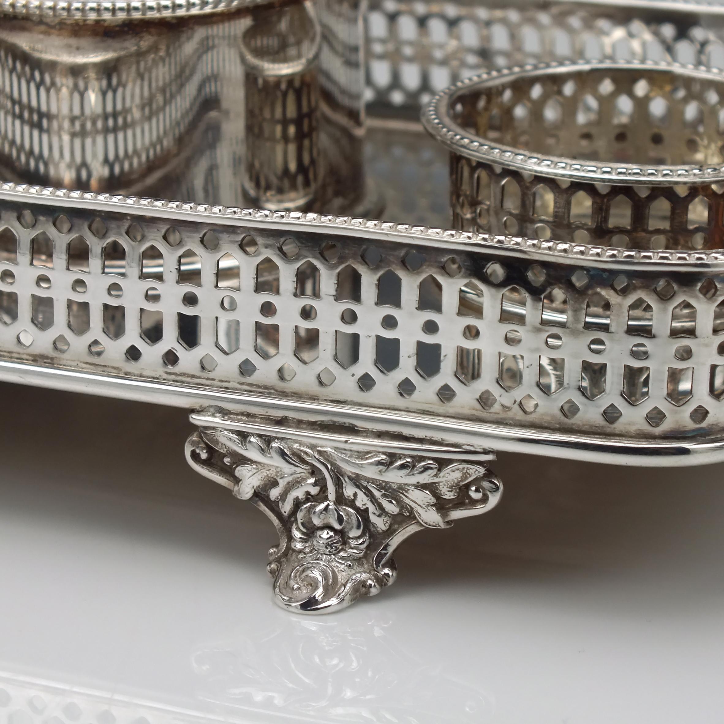 18th Century Silver Plate Inkstand, circa 1790 For Sale at 1stDibs
