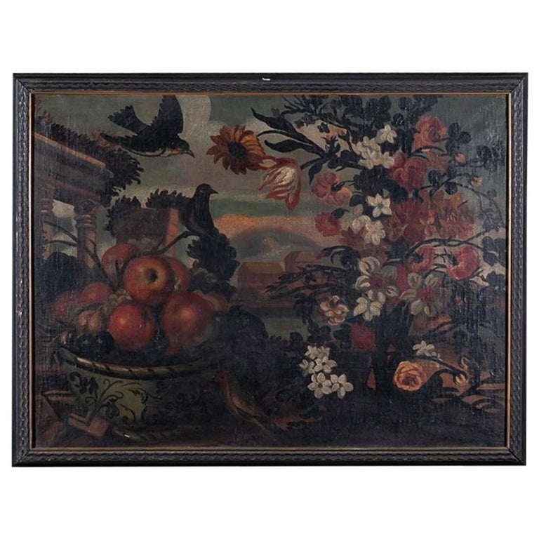 18th Century Spanish Anonymous "Bodegón" Still Life Oil on Canvas with ...