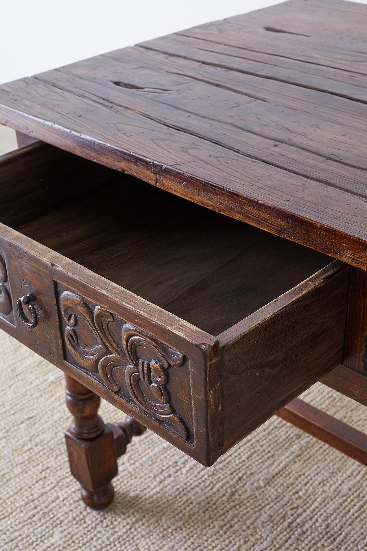 18th Century Spanish Baroque Walnut Library Table at 1stDibs