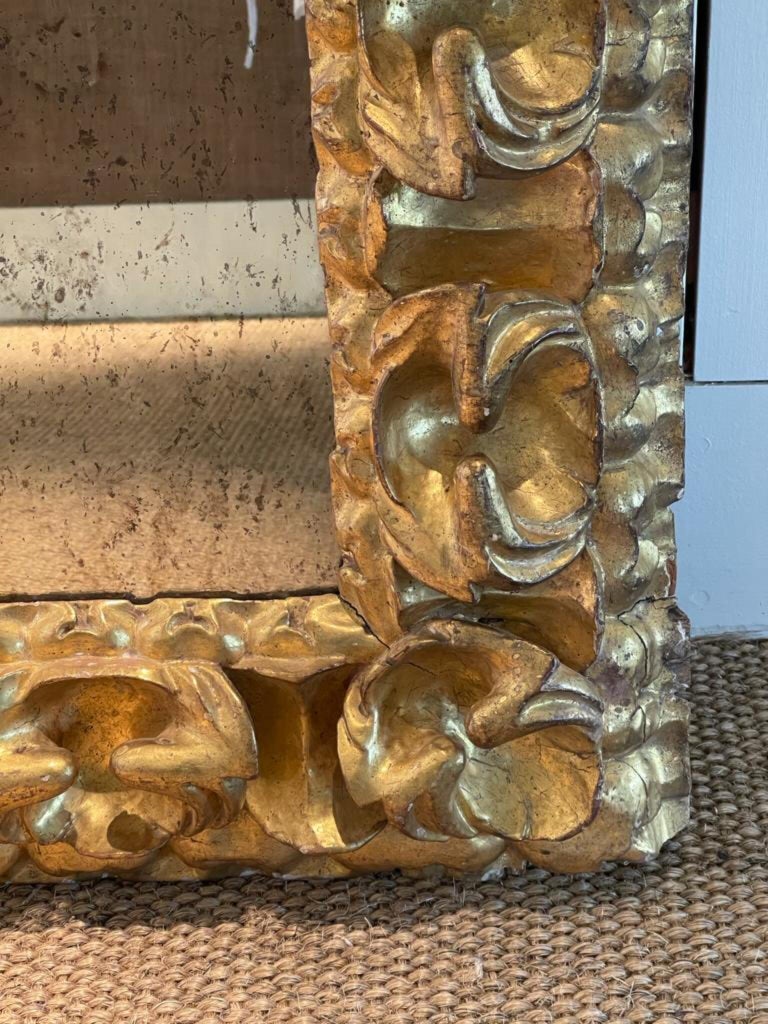 18th Century Spanish Barroque Carved and Giltwood Frame Mirror For Sale ...