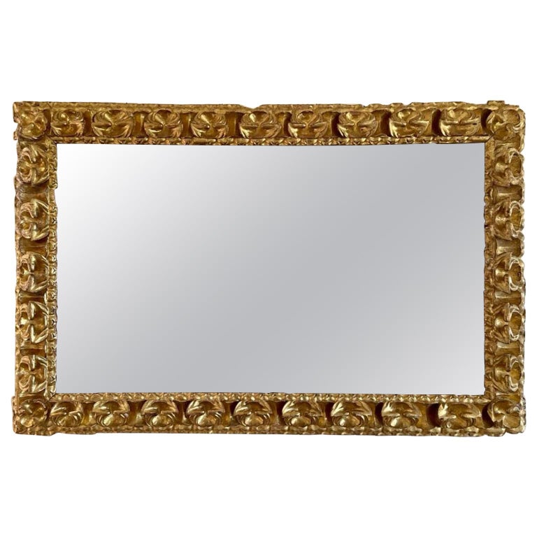 18th Century Spanish Barroque Carved and Giltwood Frame Mirror For Sale ...