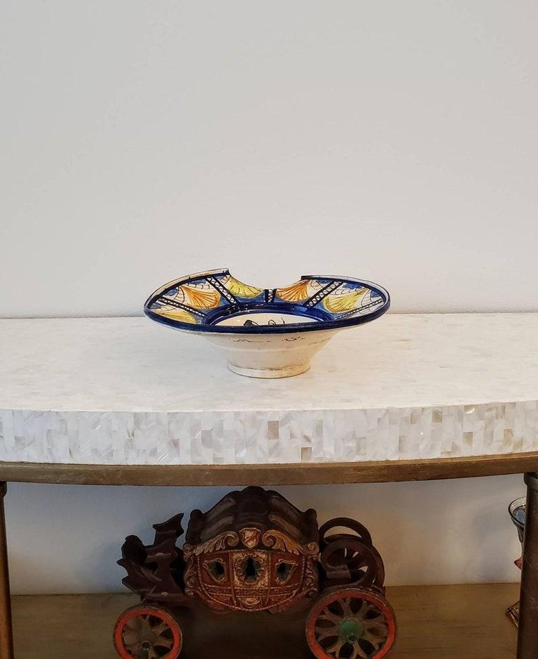 18th Century Spanish Colonial Earthenware Barbers Shaving Bowl For Sale ...