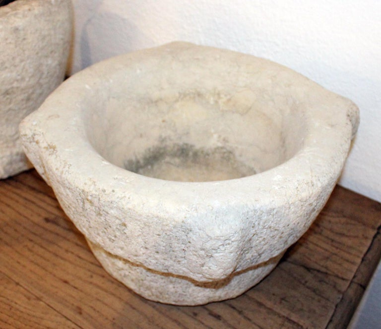 18th Century Spanish Hand Carved Stone Kitchen Mortar For Sale at 1stDibs
