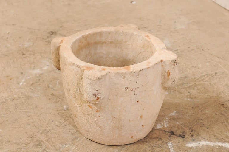 18th Century Spanish Hand Carved Stone Mortar at 1stDibs