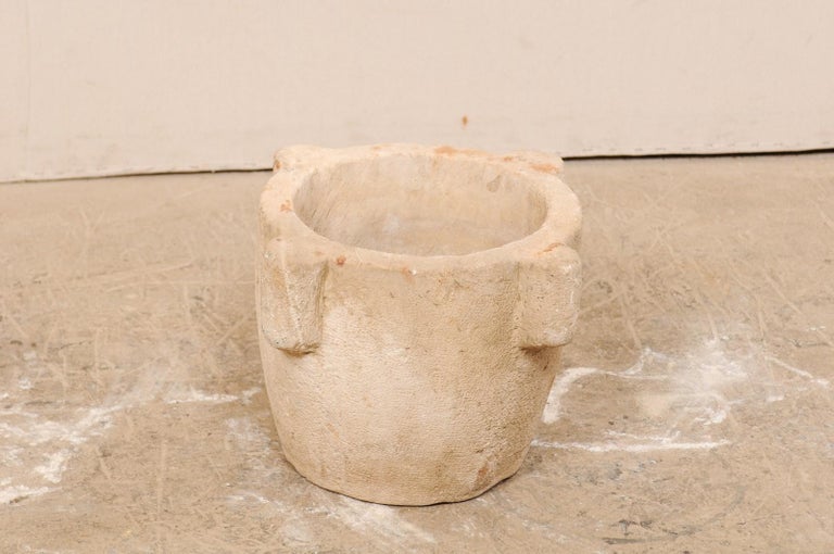 18th Century Spanish Hand Carved Stone Mortar at 1stDibs