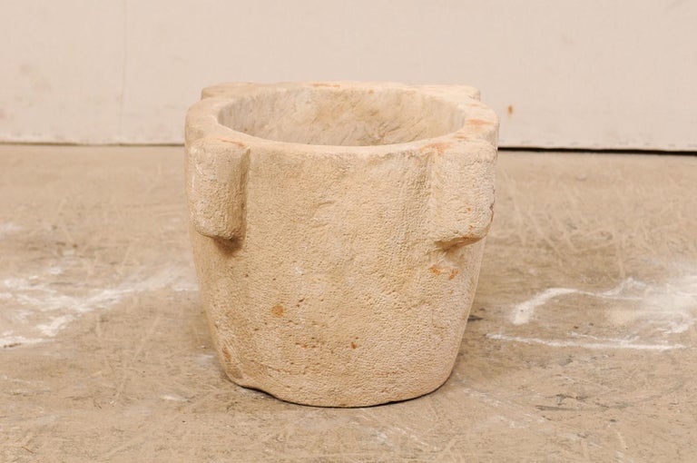 18th Century Spanish Hand Carved Stone Mortar at 1stDibs