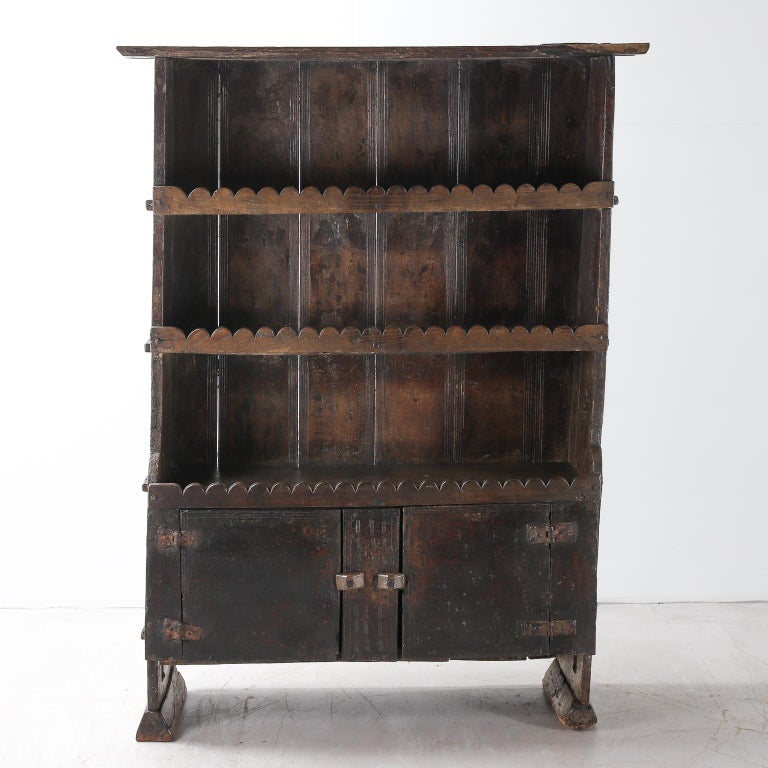18th Century Spanish Open Oak Dresser at 1stDibs