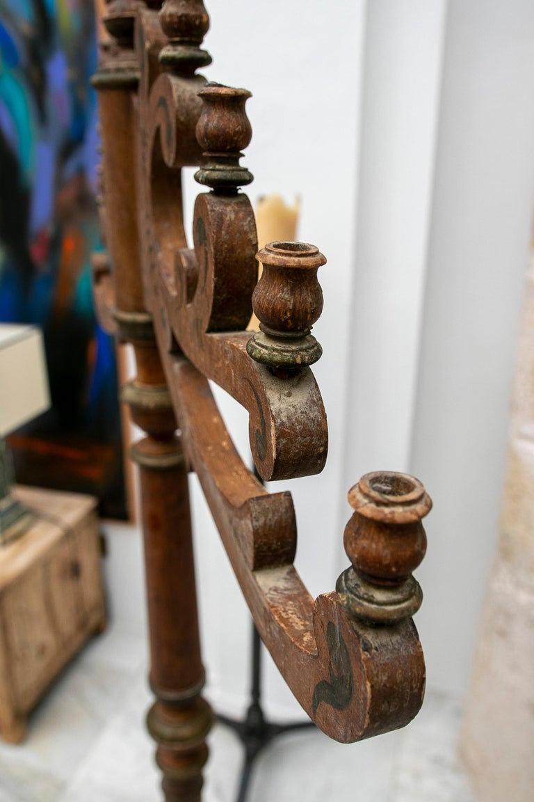 18th Century Spanish Pair of Hand-Painted Wooden Axe-Holders For Sale ...