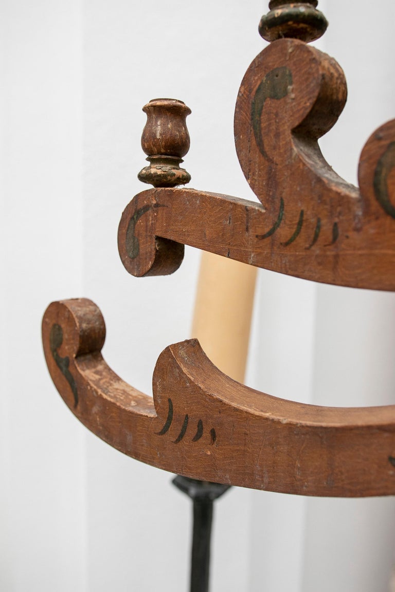 18th Century Spanish Pair of Hand-Painted Wooden Axe-Holders For Sale ...