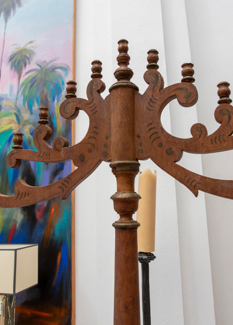 18th Century Spanish Pair of Hand-Painted Wooden Axe-Holders For Sale ...