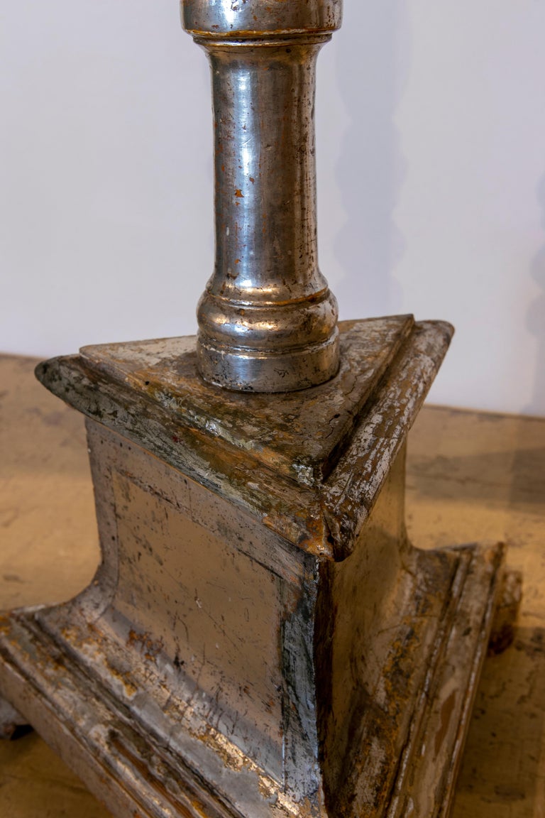 18th century Spanish Pair of Wooden Axe Holders Silver Plated For Sale ...