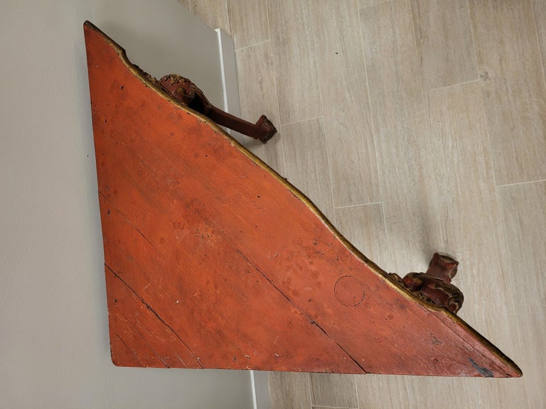 18th Century Spanish Red Corner Table, Console, Andalusian Baroque For ...