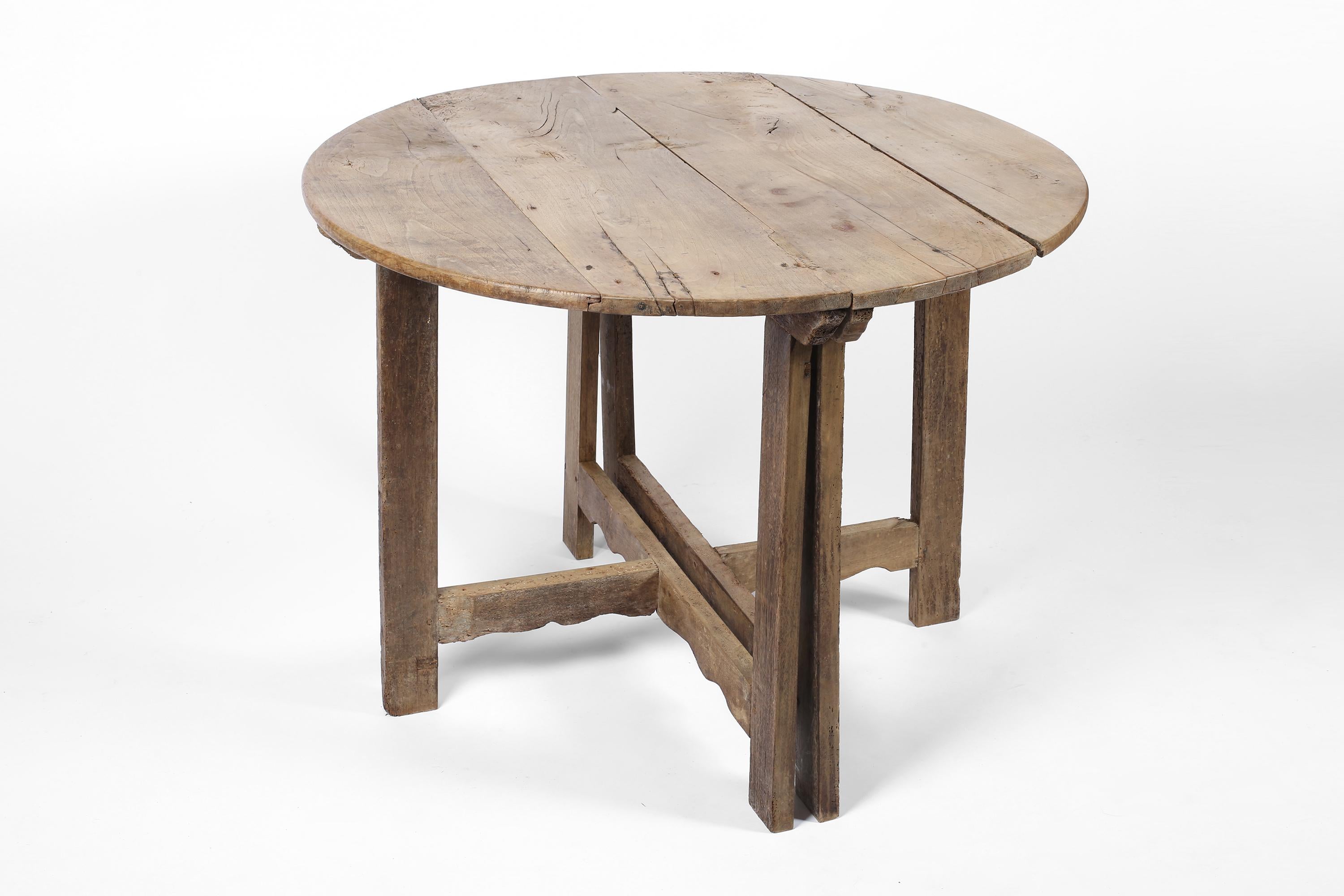 18th Century Spanish Rustic Antique Demi-Lune Console Tables For Sale ...