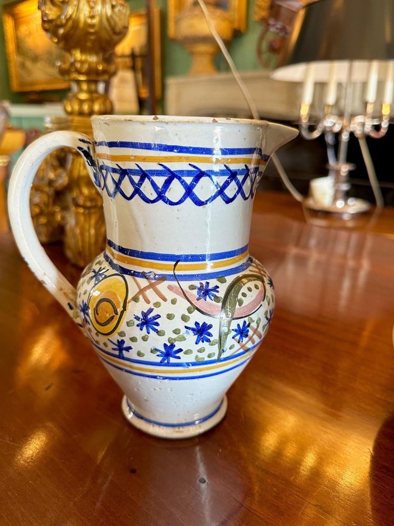 18th Century Spanish Talavera De La Reina Pitcher Jar Bucaro Botijo ...