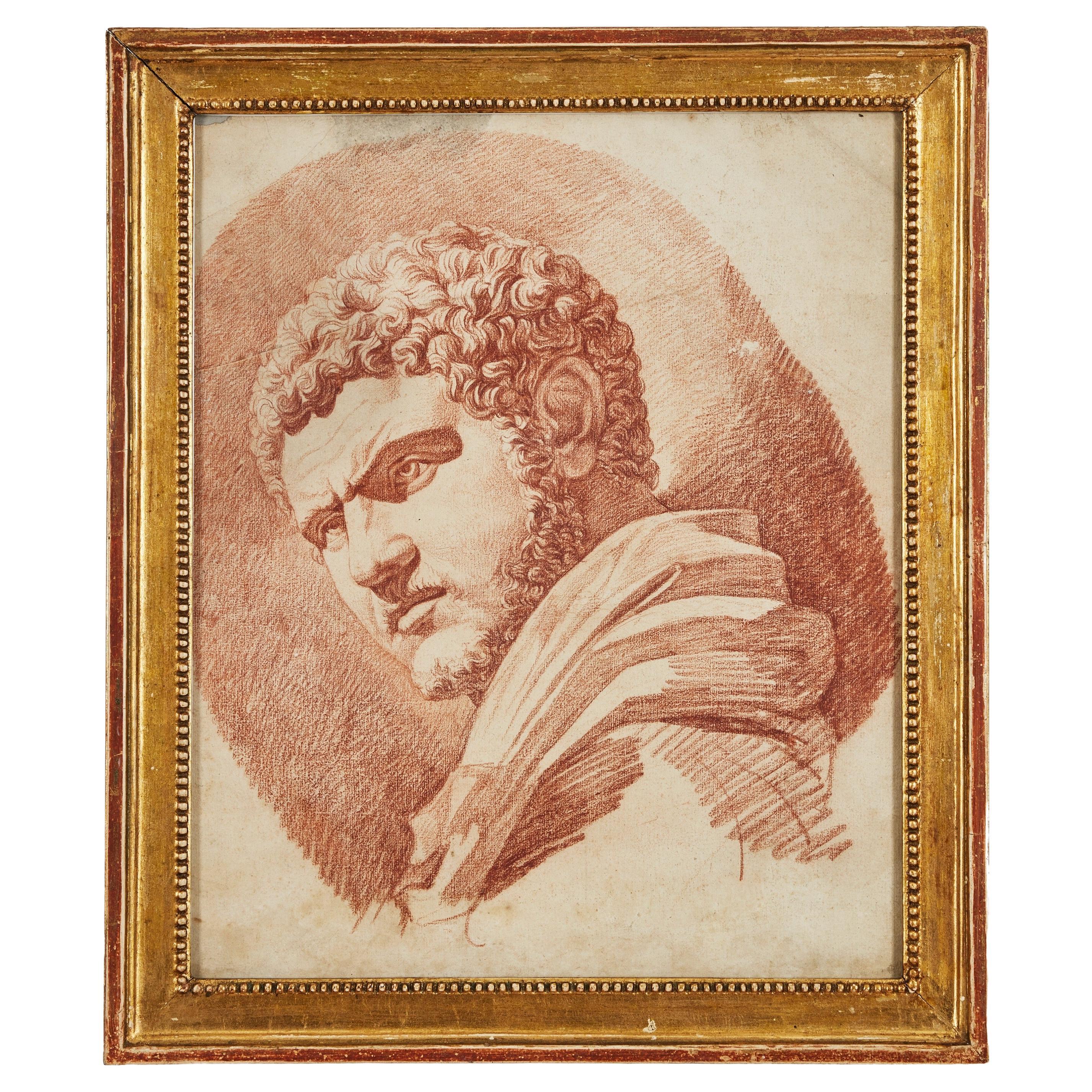 18th Century Study Drawing of Caracalla, attributed to Johan Tobias ...