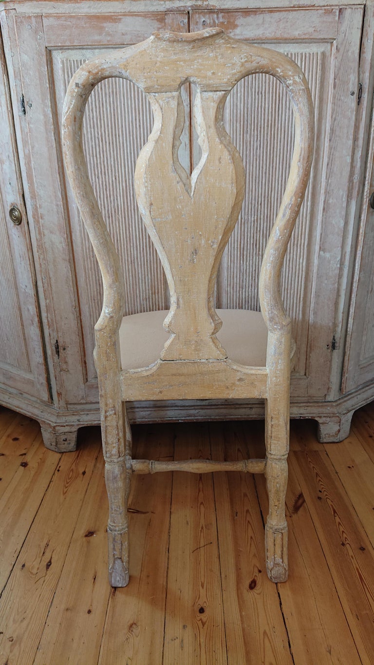18th Century Swedish Antique Rococo Chair with Original Paint For Sale ...