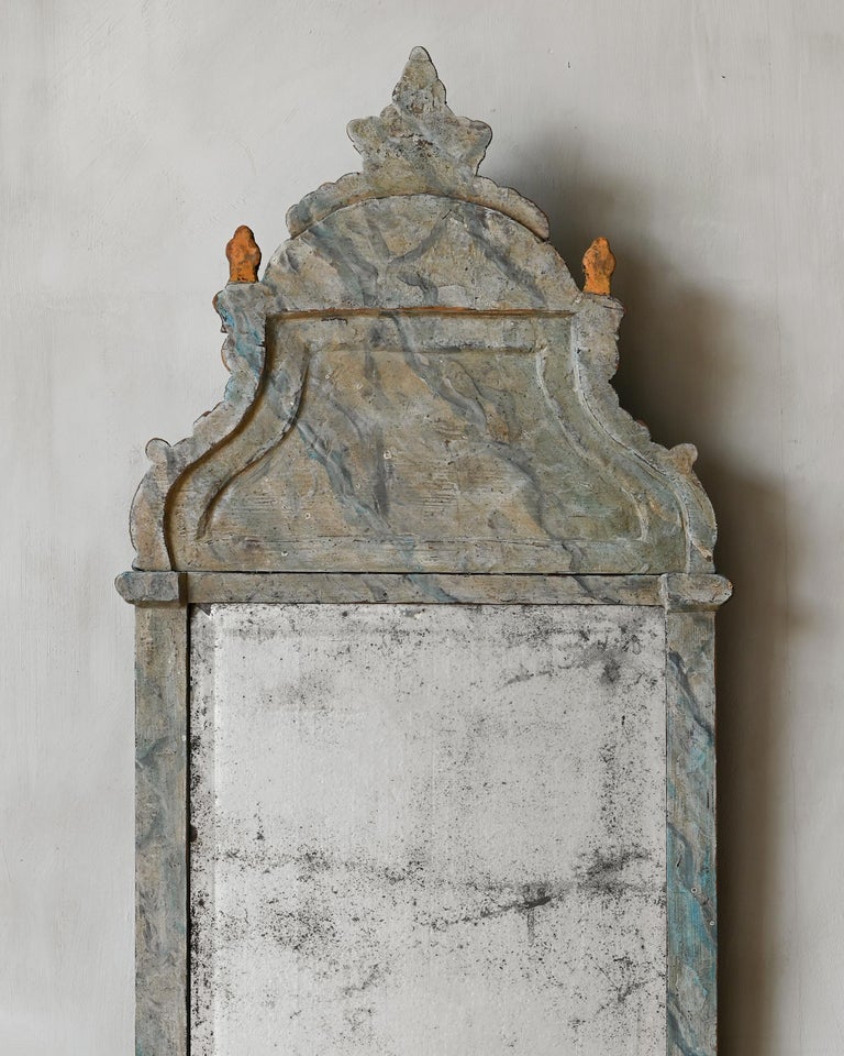 18th Century Swedish Baroque Mirror For Sale at 1stDibs