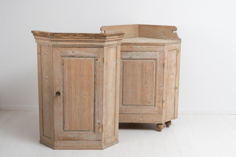 18th Century Swedish Gustavian Tall Pine Corner Cabinet at 1stDibs ...