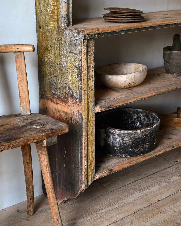 18th Century Swedish Gustavian Wall Plate Rack For Sale at 1stDibs