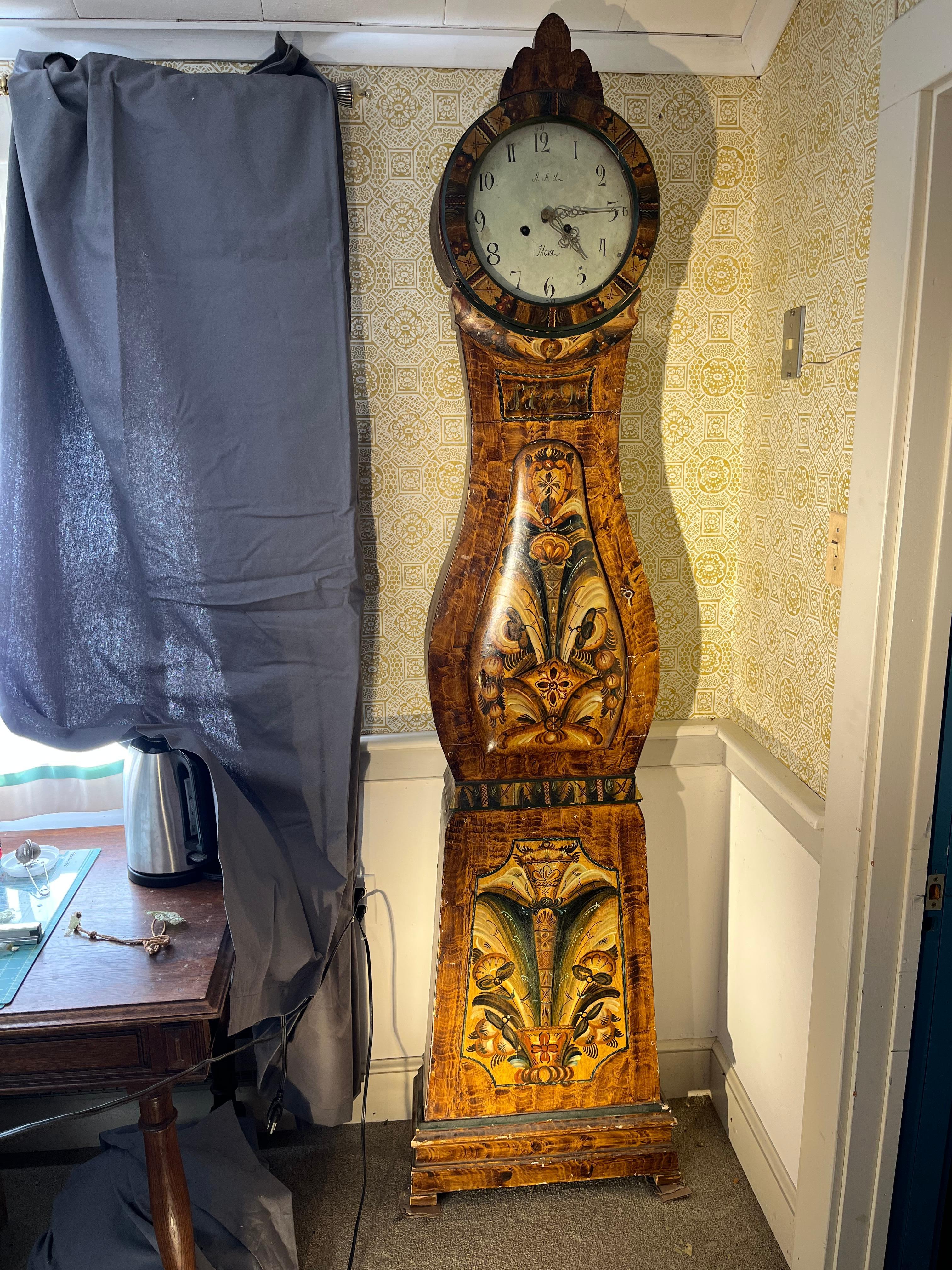 18th Century Swedish “Mora” Clock For Sale at 1stDibs
