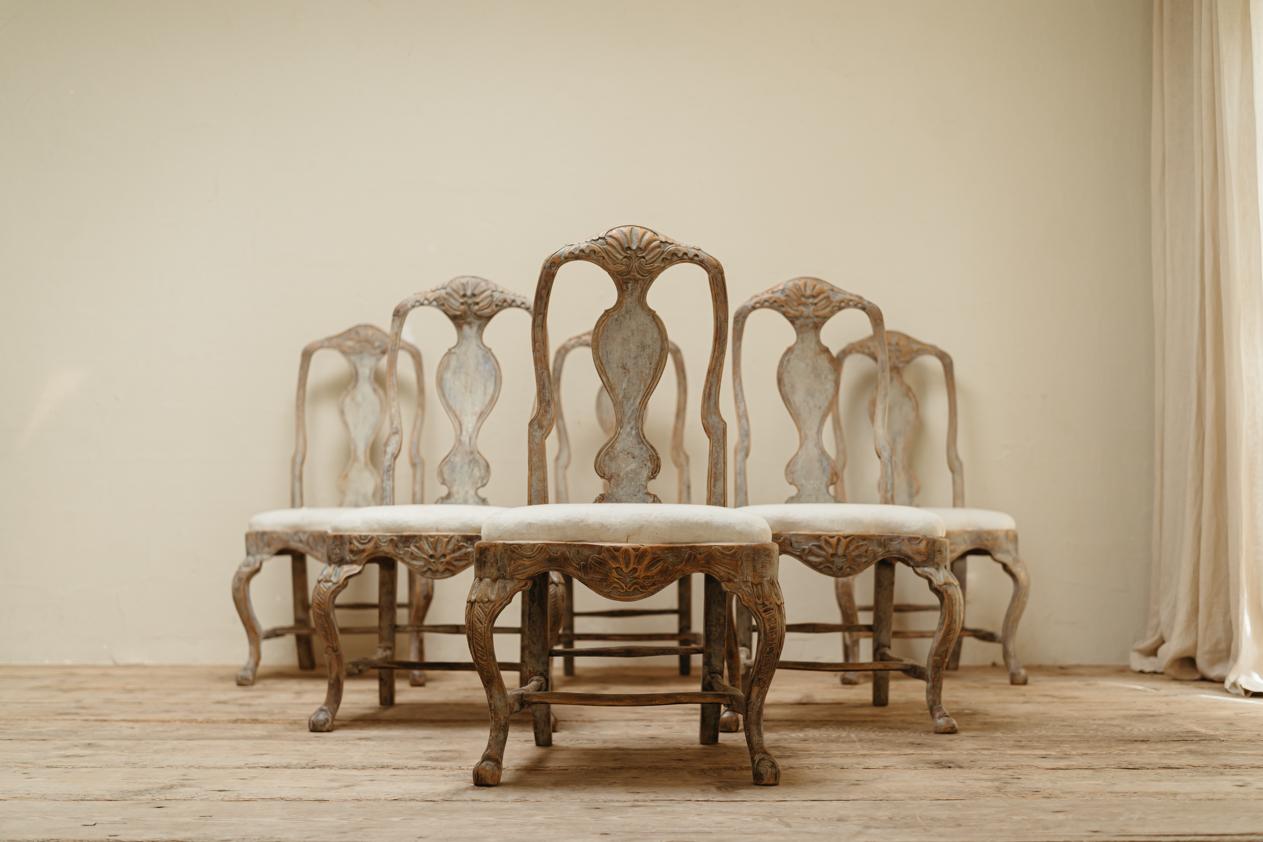 18th Century Swedish Rococo Chairs at 1stDibs