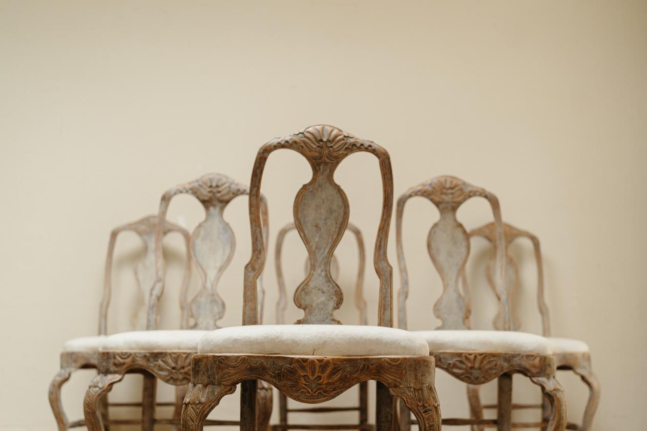 18th Century Swedish Rococo Chairs at 1stDibs