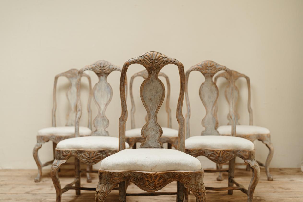 18th Century Swedish Rococo Chairs at 1stDibs