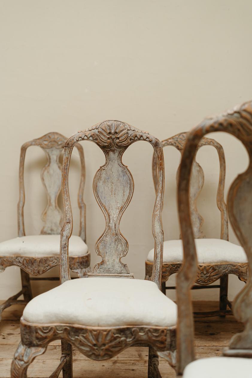 18th Century Swedish Rococo Chairs at 1stDibs