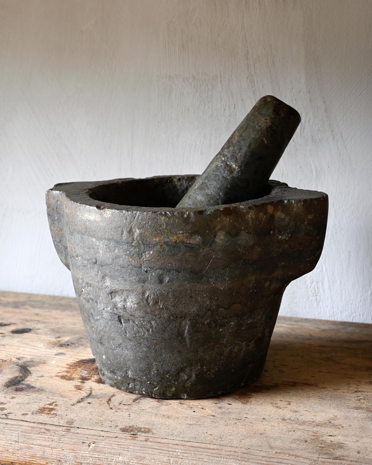 18th Century Swedish Stone Mortar For Sale at 1stDibs